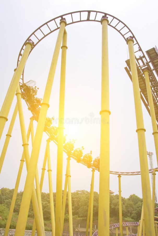 Roller coaster stock photo. Image of loop, park, exciting - 57581812