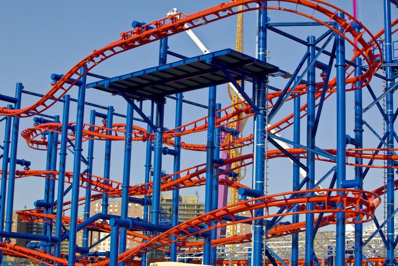 Roller Coaster Track stock photo. Image of clound, play - 19596534