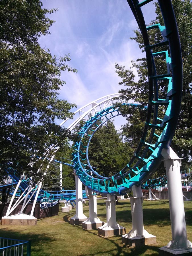 Roller coaster track stock image. Image of track, park - 42658091