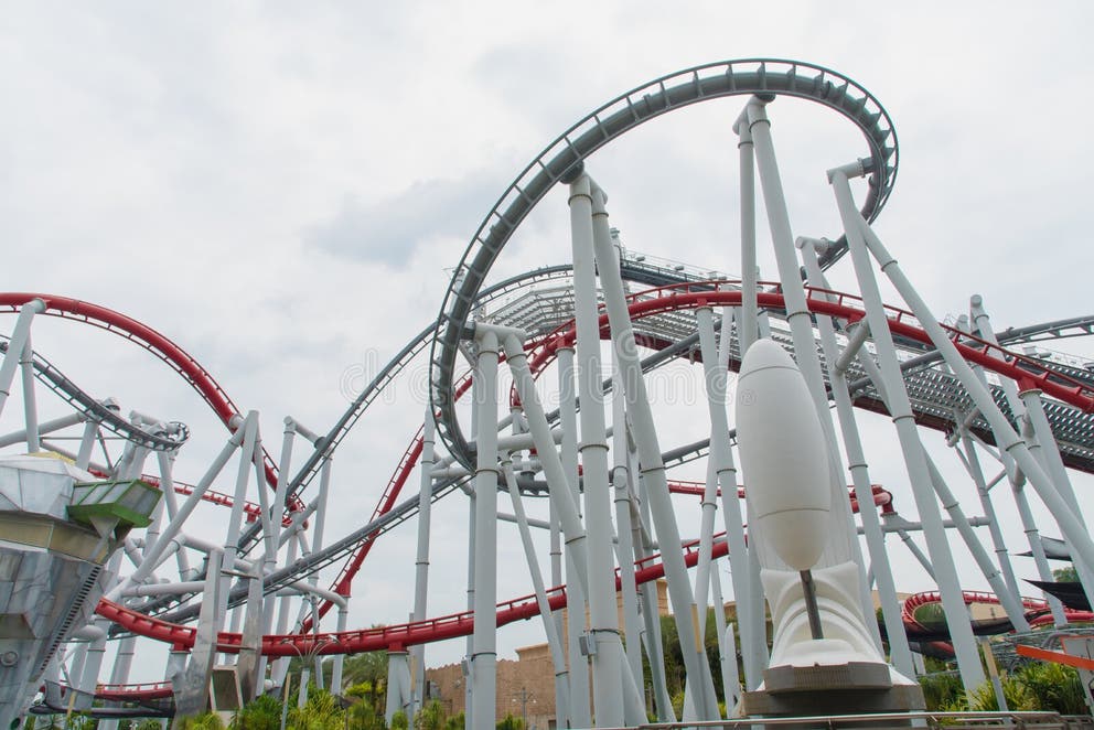 Roller coaster editorial stock photo. Image of play, excitement - 81217028