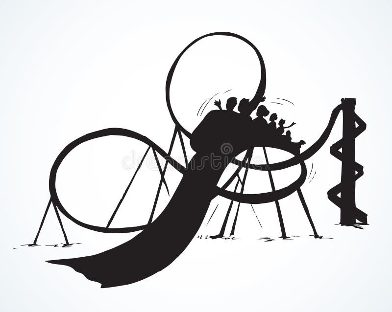 Roller Coaster Line Drawing Stock Illustrations – 112 Roller Coaster ...