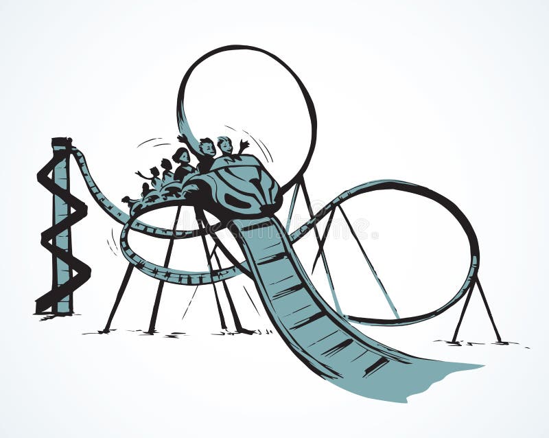 Roller Coaster Line Drawing Stock Illustrations – 112 Roller Coaster ...