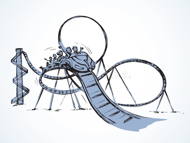Roller Coaster Line Drawing Stock Illustrations – 112 Roller Coaster ...