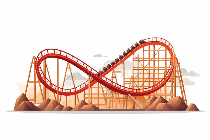 Roller Coaster Vector Flat Minimalistic Isolated Illustration Stock ...