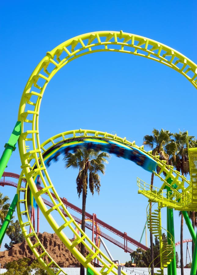 Roller coaster very fast stock photo. Image of daring - 34490446