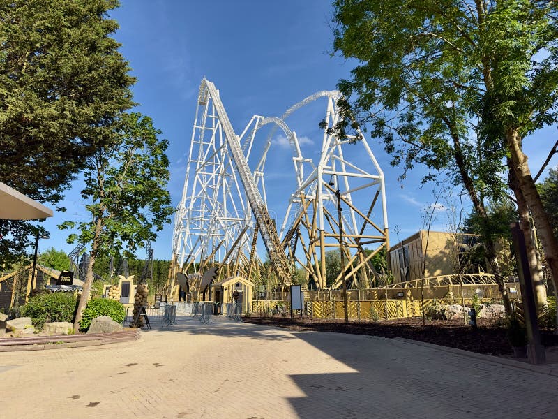 Roller Coasters at the Thorpe Park, London, England, UK Stock Photo ...