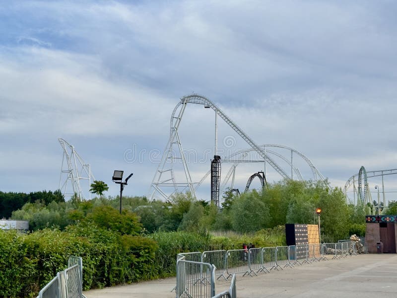 Roller Coasters at the Thorpe Park, London, England, UK Stock Photo ...