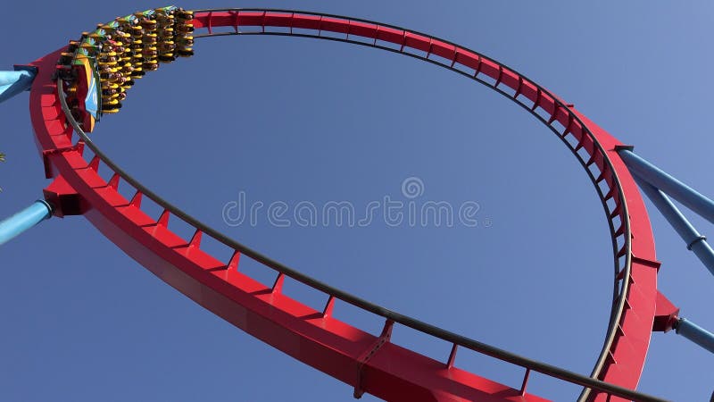 Roller Coasters and Thrill Rides Editorial Photo - Image of loop ...