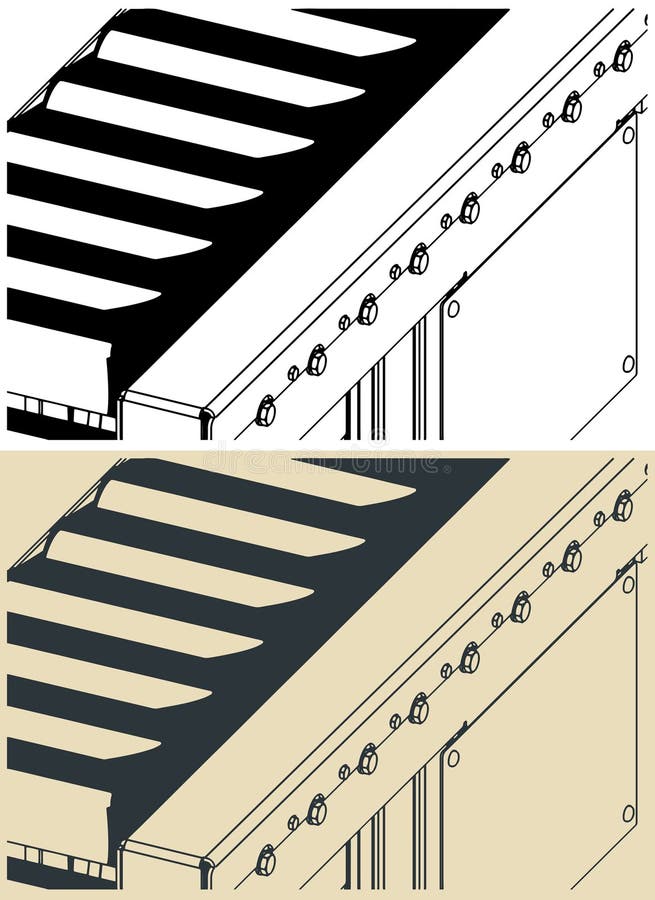 Roller Conveyor with Chain Drive Close Up Stock Vector - Illustration ...