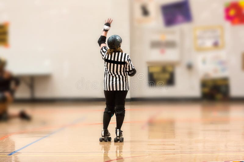 Roller Derby Referee Watches Team Editorial Photography - Image of bout ...