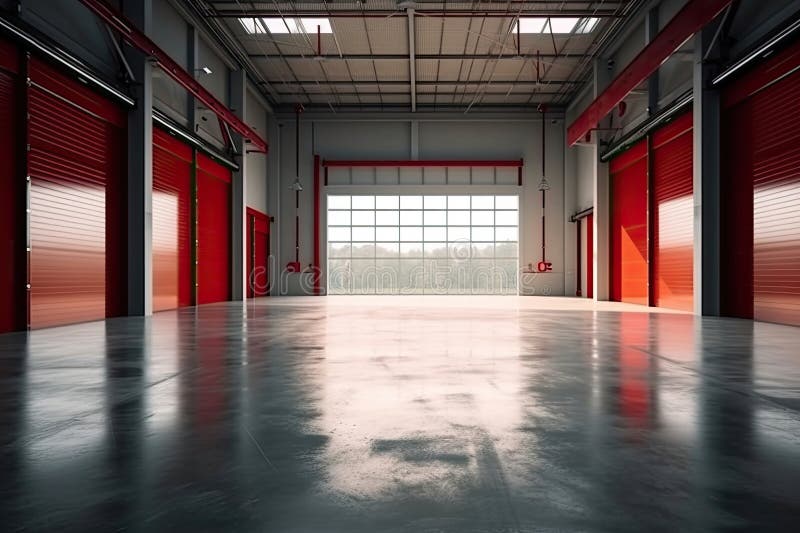 Roller Door or Roller Shutter Using for Factory, Warehouse Stock Photo ...