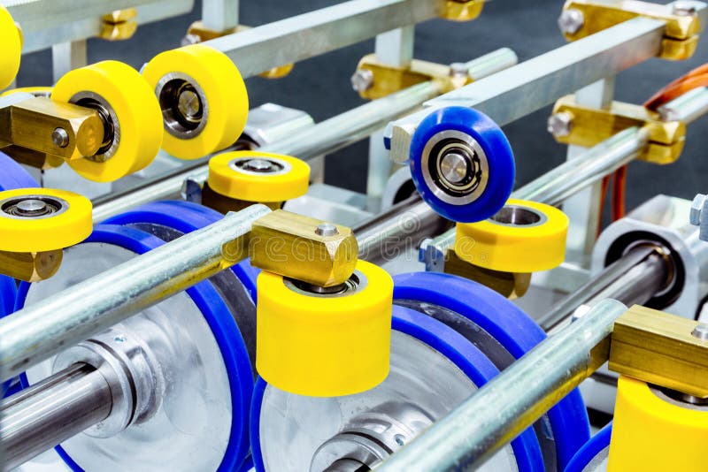 Roller Feeder Edge Banding Machine. Stock Photo - Image of manufacture ...