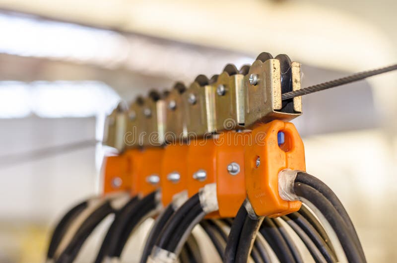 Roller hanger system stock photo. Image of rail, cable - 44606578