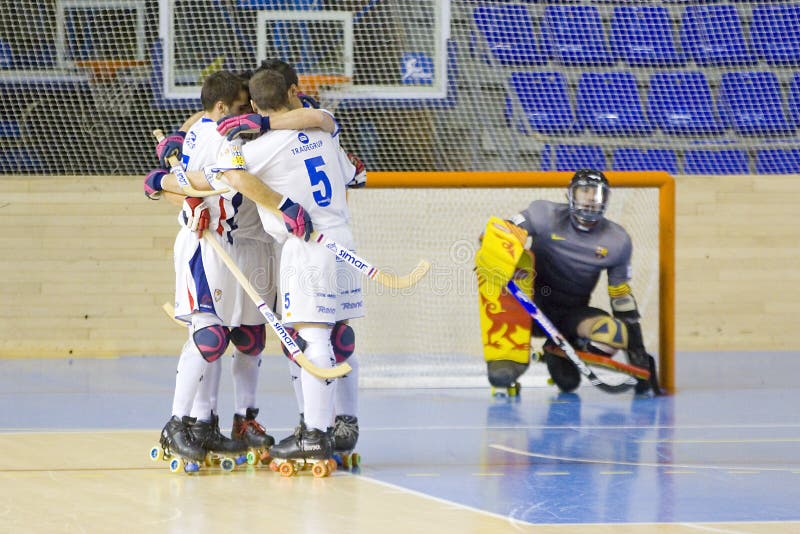 Roller Hockey Goal Celebration Editorial Stock Photo - Image of ball ...