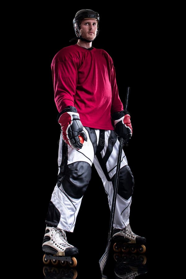 Roller Hockey Player stock photo. Image of athletic, adult - 68147178