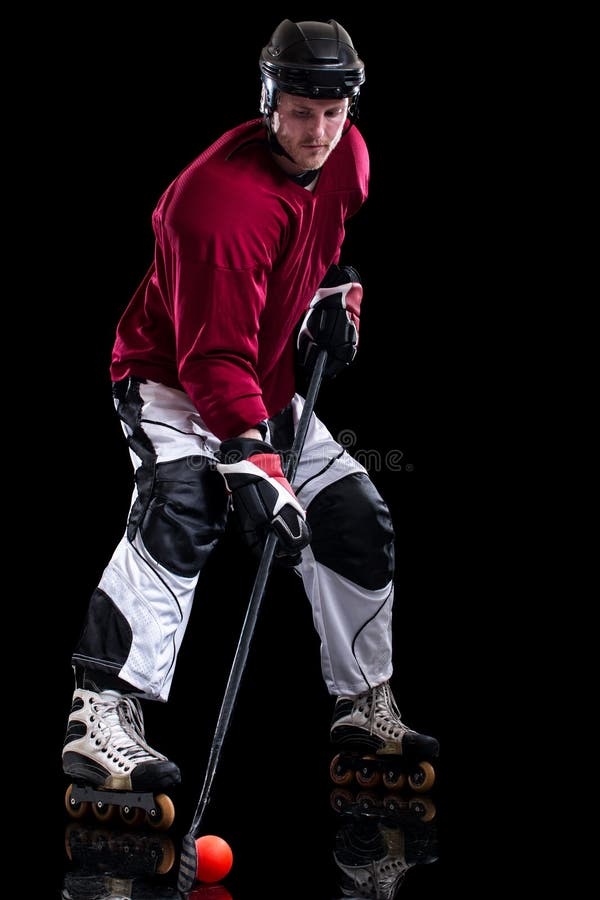 Roller Hockey Player stock image. Image of sports, athletic - 68147195