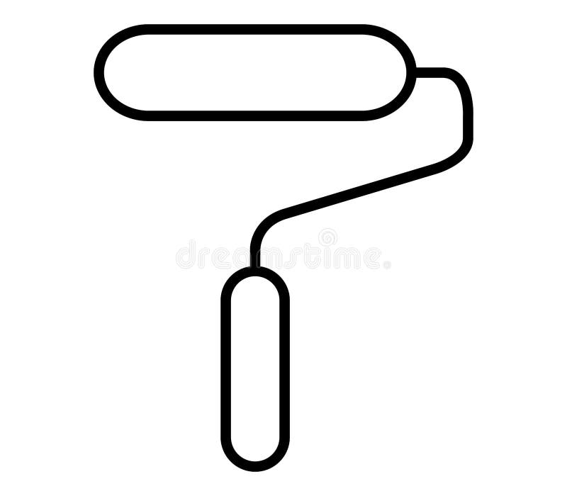 Roller Icon Illustrated in Vector on White Background Stock ...