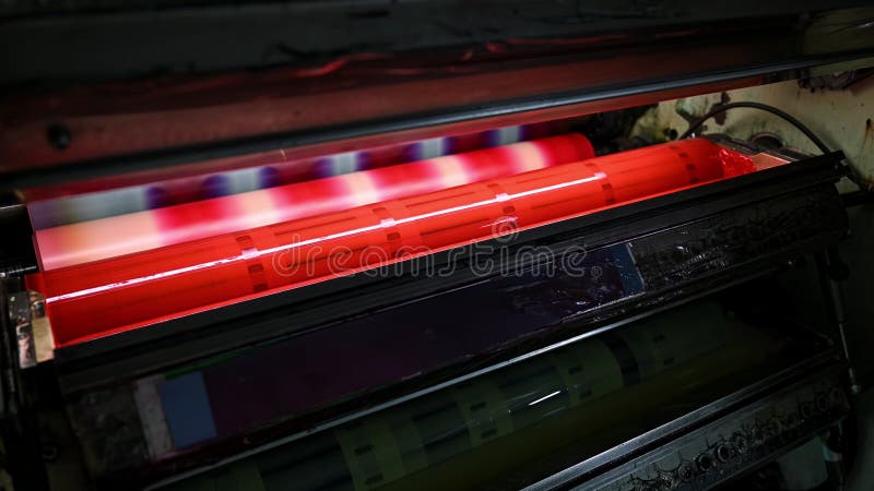 Roller of Industrial Printer for Moneymaking in Workshop Stock Video ...