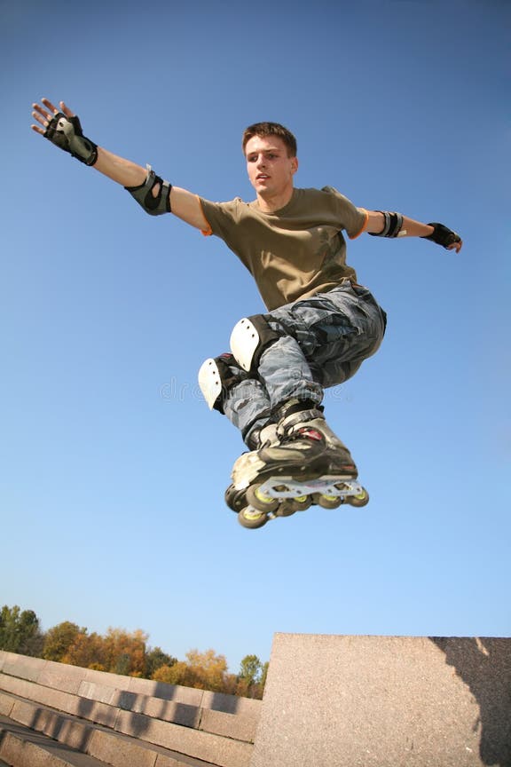Roller jumps 3 stock image. Image of park, fitness, skating - 3471901