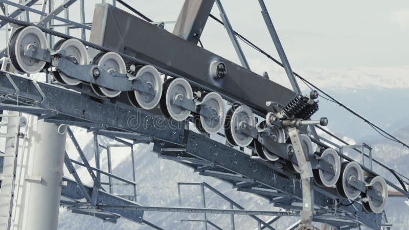 Roller Mechanisms on the Funicular Pole in Action, Demonstrating the ...