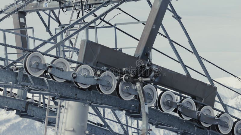 Roller Mechanisms on the Funicular Pole in Action, Demonstrating the ...