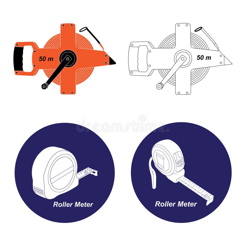 Roller meter icon stock vector. Illustration of build - 298149352