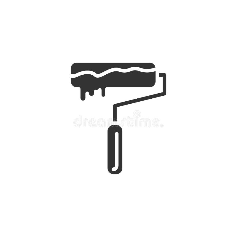 Paint Roller Sticker Icon. Simple Thin Line, Outline Vector of Home ...