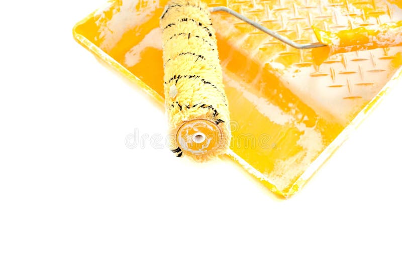 A roller and paint tank stock photo. Image of molar, construction ...