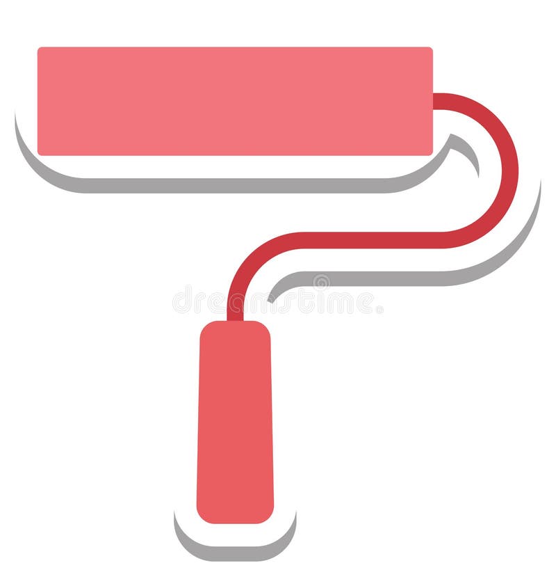Roller, Paint Roller Vector Icon Editable Stock Vector - Illustration ...