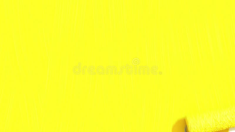 Roller Painting Yellow Color. Useful for Transitions. Loop-able. Alpha ...