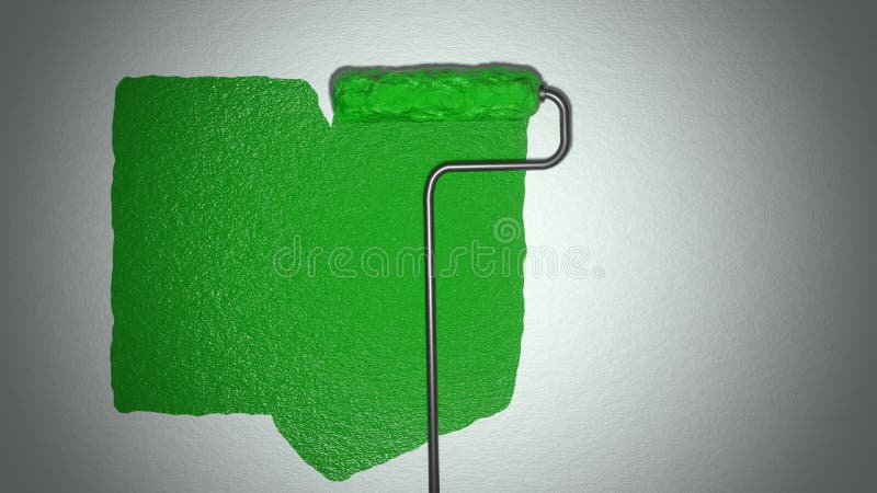 Roller Paints the Wall with Blue Paint. Stock Video - Video of concrete ...