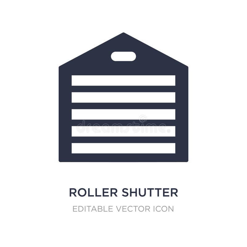 Roller Shutter Door Icon on White Background. Simple Element ...