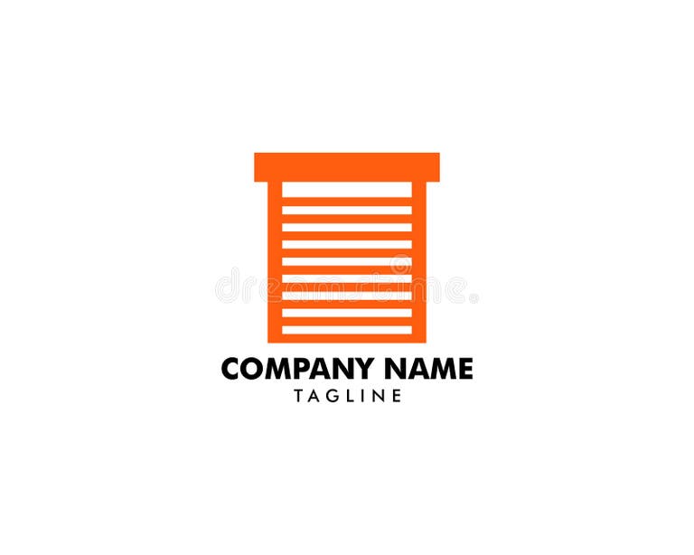 Roller Shutter Door Logo Icon Template Stock Vector - Illustration of ...