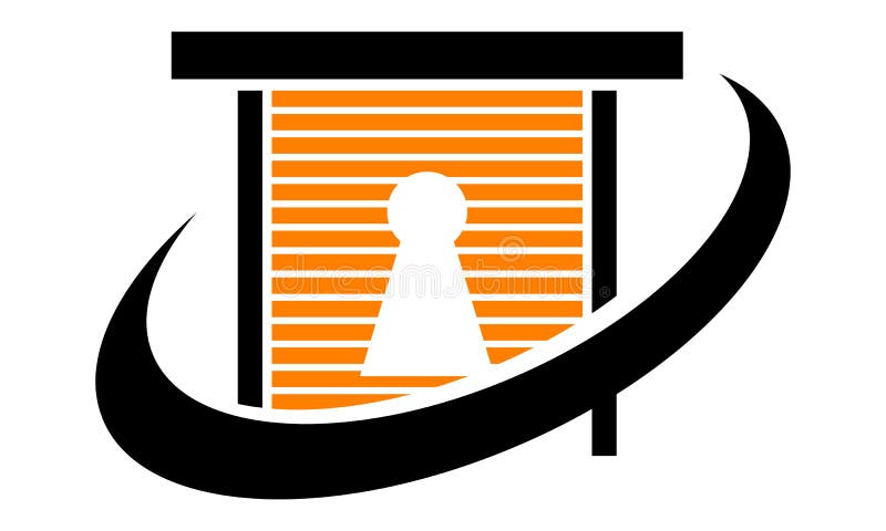 Roller Shutter Door Logo Icon Template Stock Illustration ...