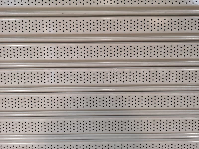 Roller Shutter Door Steel White Color Dot Pattern Material Stock Photo ...