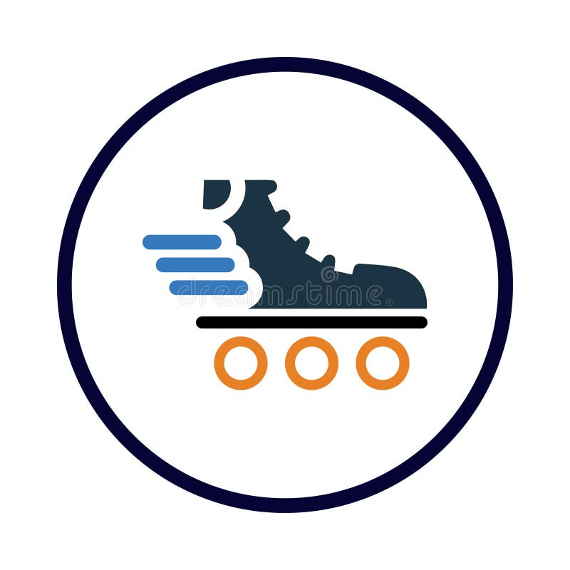 Roller Skate, Fast Roller Skate, Fast Roller Skating Icon Stock Vector ...