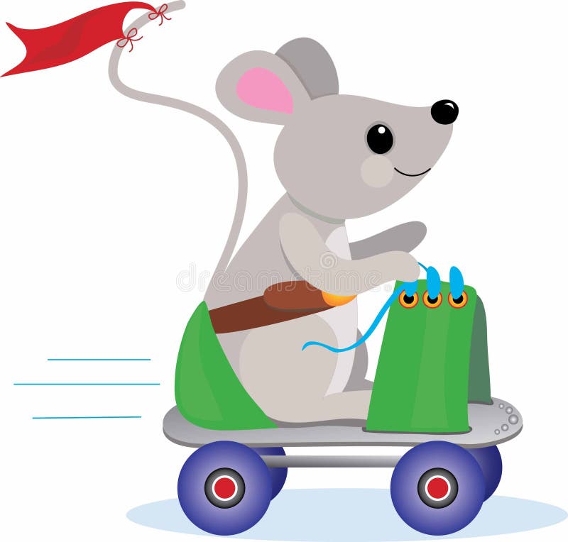 Roller Skate Mouse stock vector. Illustration of mouse - 2081765