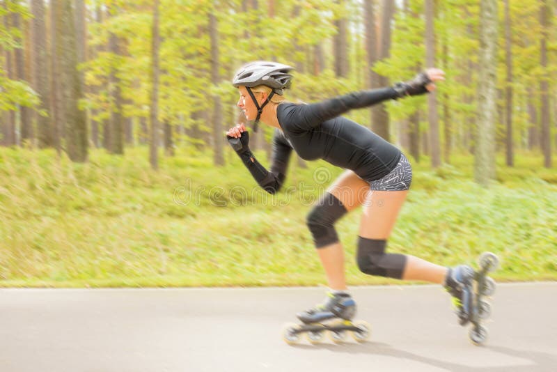 Roller skater in action stock photo. Image of motion - 60894878