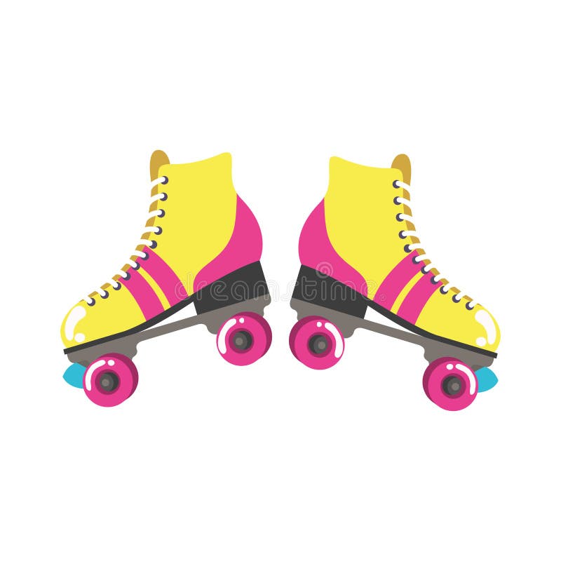 Roller skates pop art icon stock vector. Illustration of activity ...