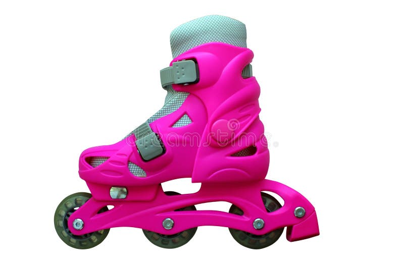 Roller Skates Red Isolated on White Background Stock Image - Image of ...