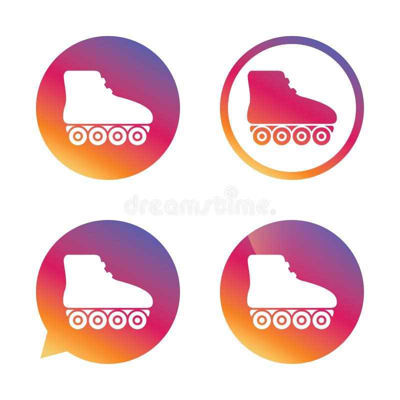 Roller Skates Sign Icon. Rollerblades Symbol Stock Vector ...