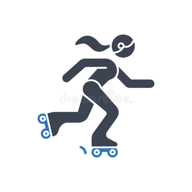 Roller Skating Icon stock vector. Illustration of speed - 374474742