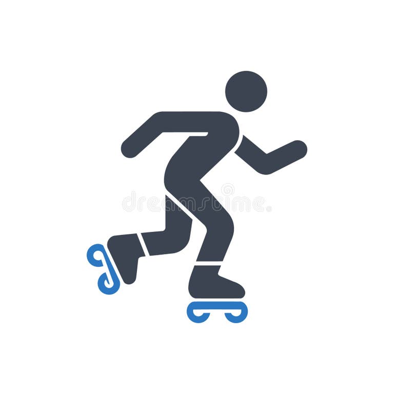 Roller Skating Icon stock vector. Illustration of fitness - 374474753