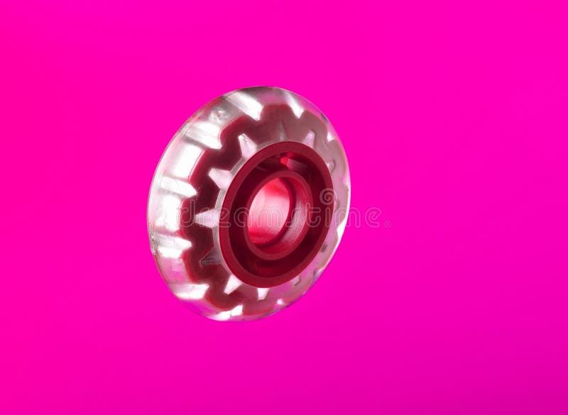 Roller Wheel Isolated on Pink Stock Photo - Image of parts, fitness ...