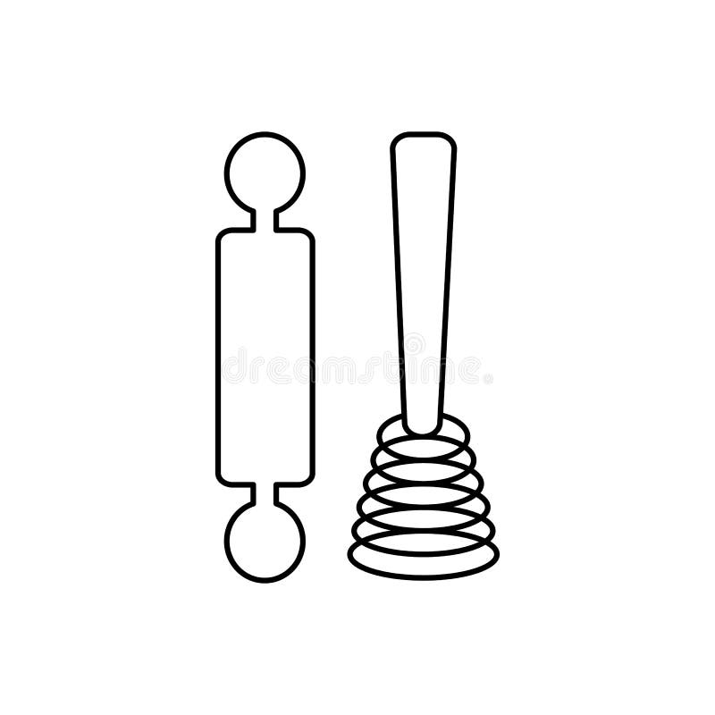 Whisk - Vector Linear Illustration for Coloring. Outline. Whisk ...