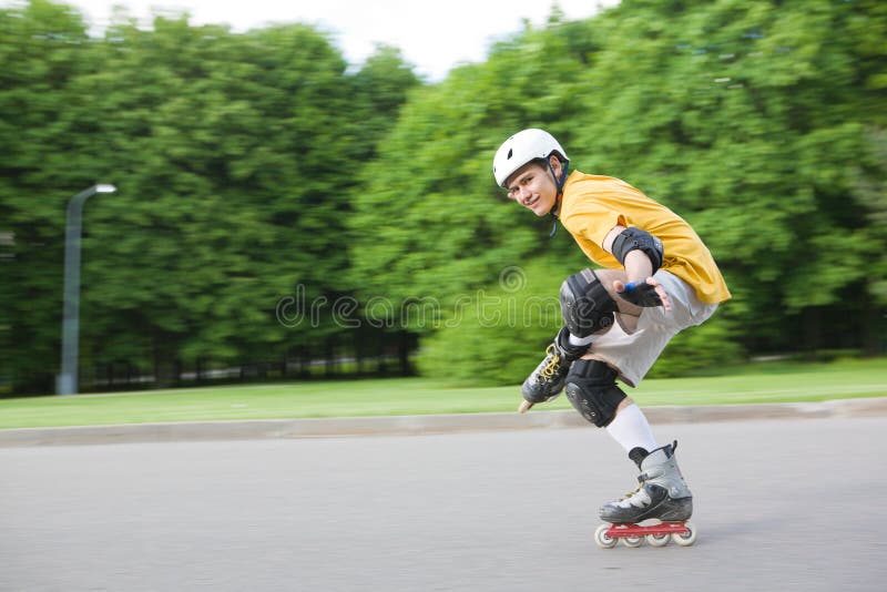 Rollerblading stock photo. Image of adult, skate, urban - 12890222