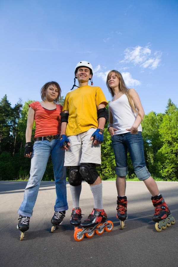 Rollerblading stock photo. Image of inline, happy, rollerblading - 13031518
