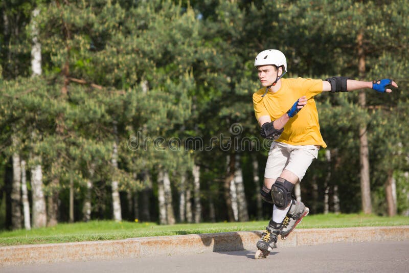 Rollerblading stock photo. Image of roller, adult, motion - 13810202