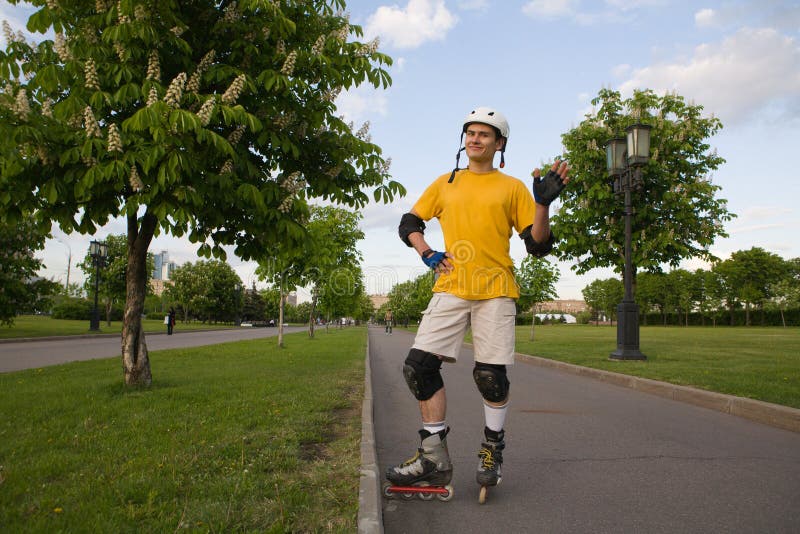 Rollerblading stock photo. Image of sportsman, rollerblades - 14622902