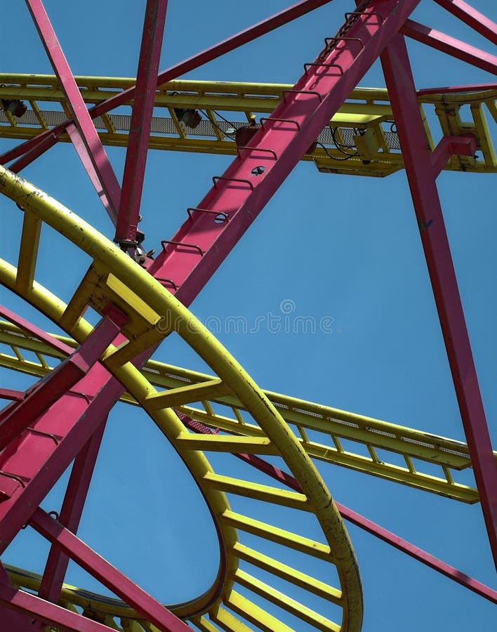 Rollercoaster stock image. Image of adrenaline, blue, thrill - 138781